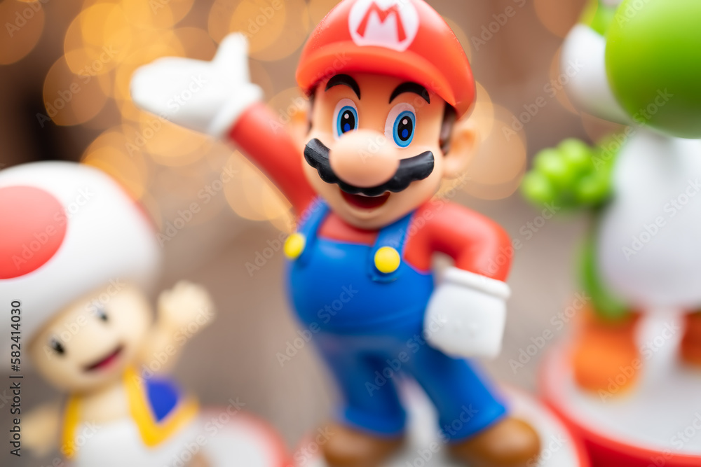 MOSCOW, RUSSIA - September 08, 2022: Super Mario Bros figure character ...