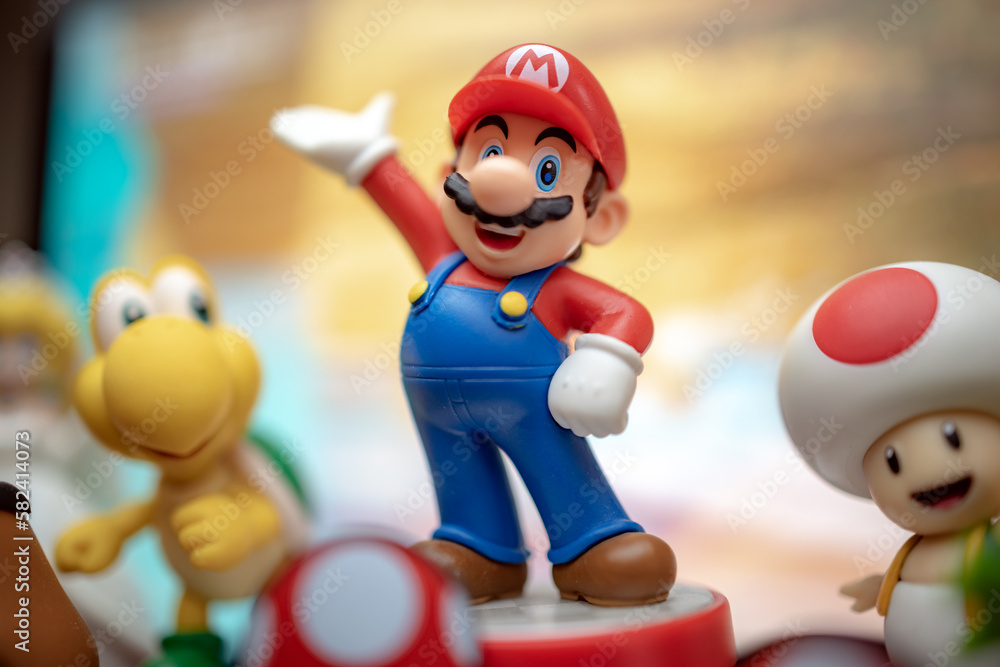 MOSCOW, RUSSIA - September 08, 2022: Super Mario Bros figure character ...