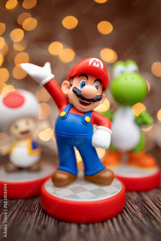 MOSCOW, RUSSIA - September 08, 2022: Super Mario Bros figure character ...