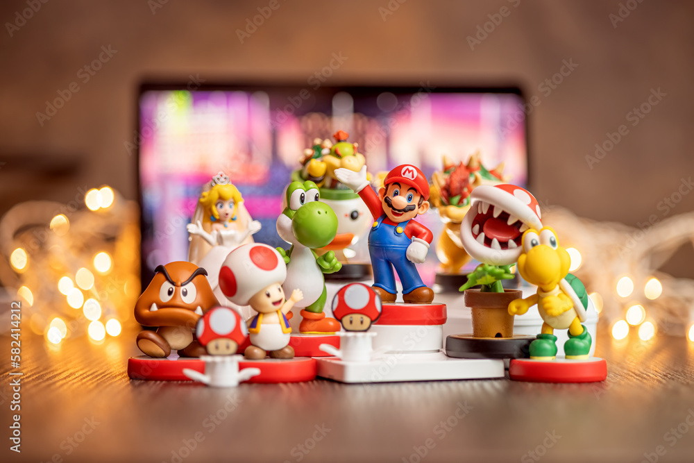 MOSCOW, RUSSIA - September 08, 2022: Super Mario Bros figure character ...