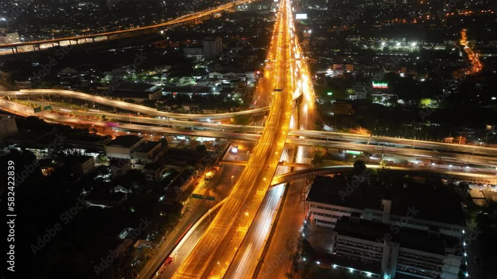 Expressway top view, Road traffic an important infrastructure, car ...