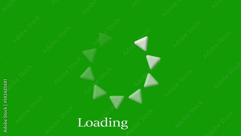 Circle loading icon and starting animation .on the green screen . vídeo ...