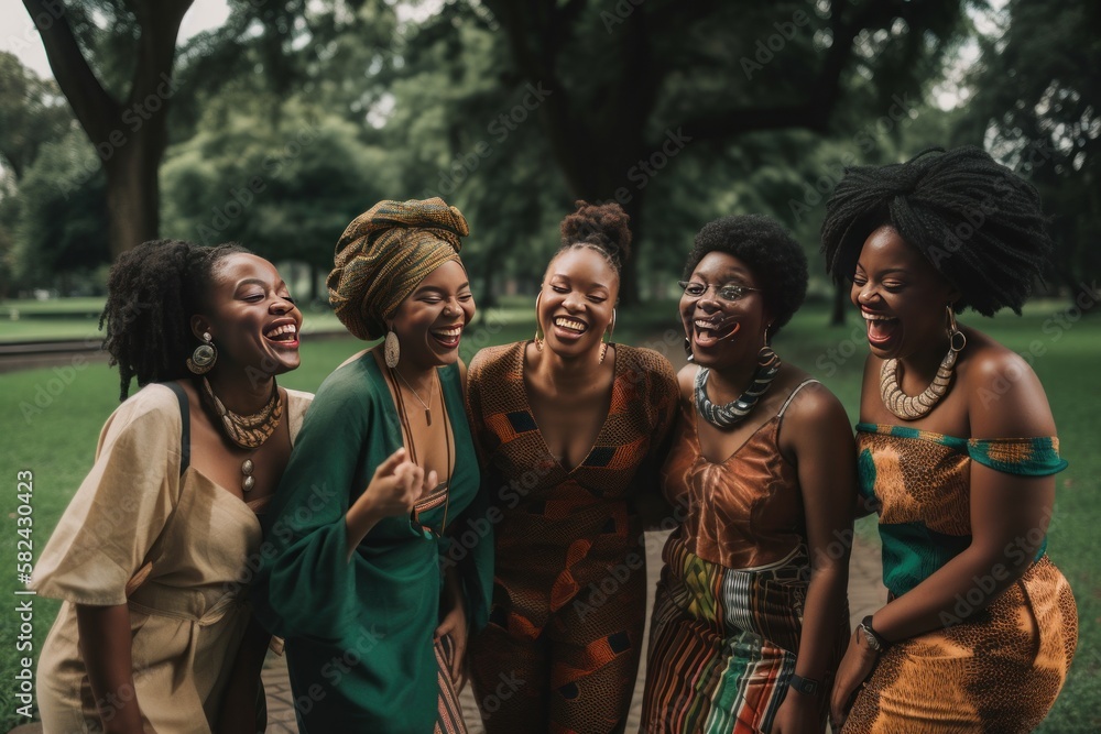 Sisters in the Park: Diverse African Women Celebrate Beauty and ...
