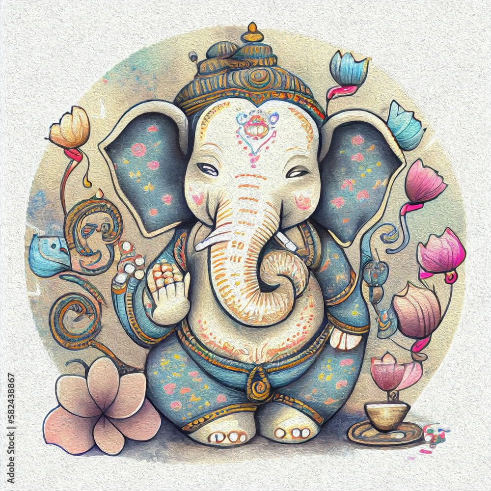 Ganesha illustration, Ganesh Chaturthi, Ganesh, Ganesha, Lord Ganesh ...