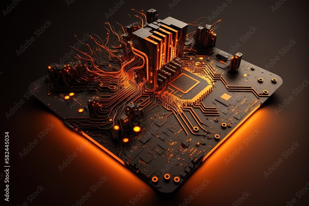Motherboard Circuit Background. Virus detected over circuit board. Worm ...