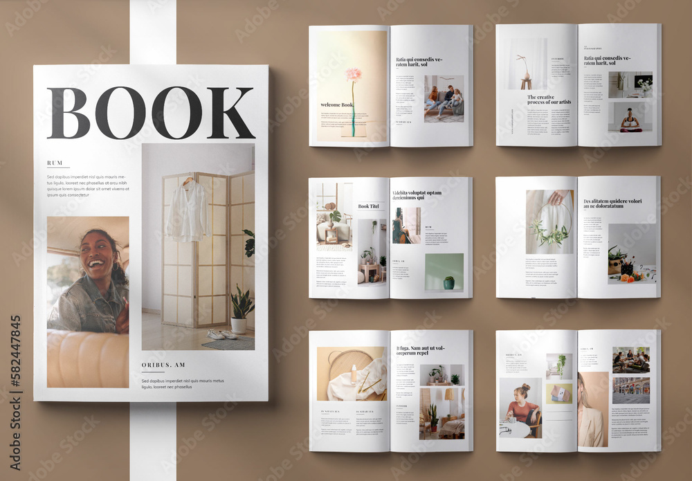 Book Layout Stock Template | Adobe Stock