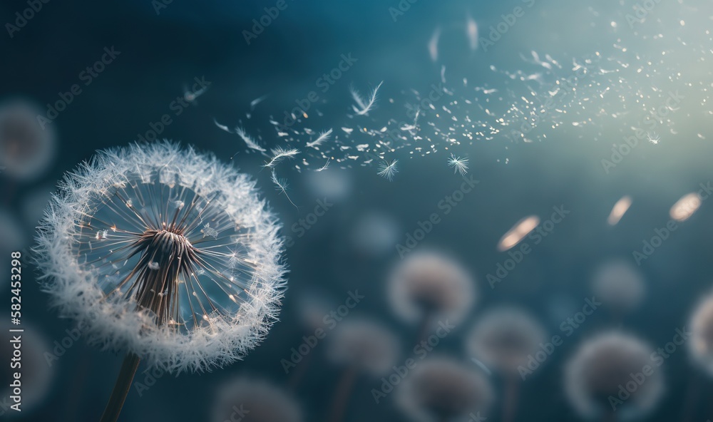Dandelions Blowing In The Wind Background