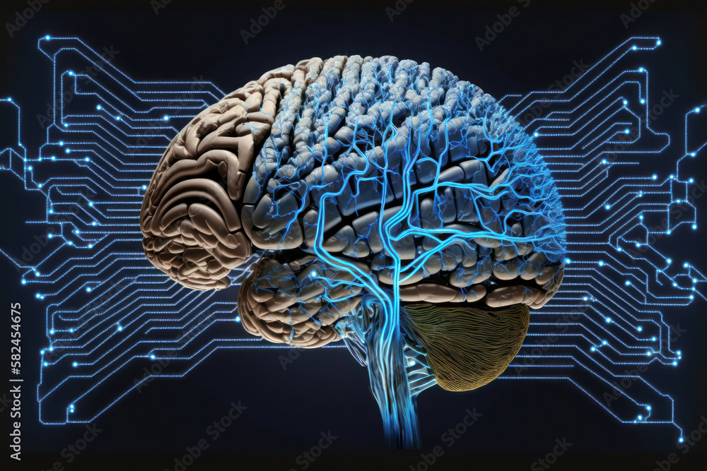 The Wired Brain: Illustration of the Future of Artificial Intelligence ...