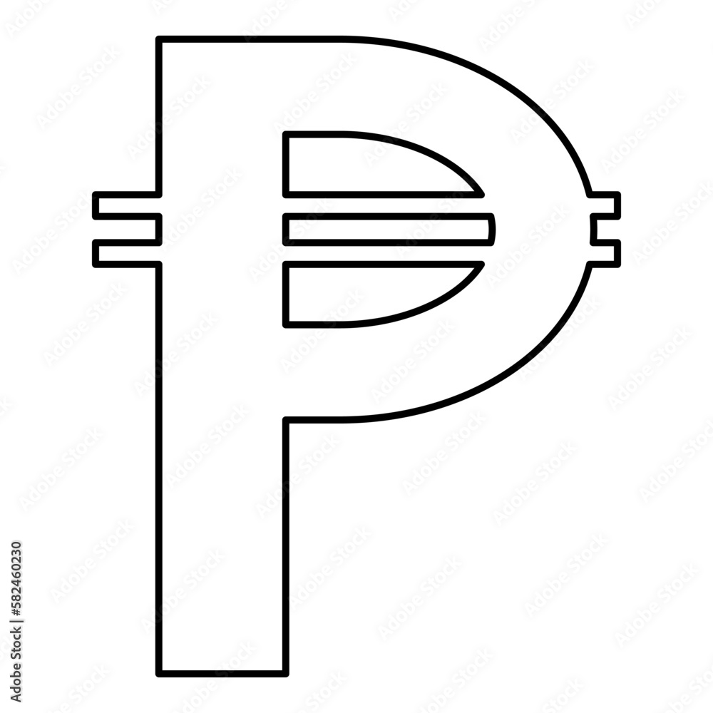 Vecteur Stock Sign of Philippine peso currency money symbol Pesos ...