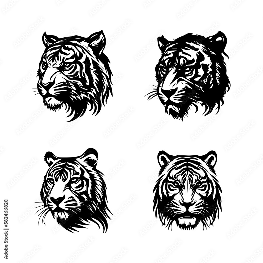 Unleash your inner tiger with our tiger logo silhouette collection ...