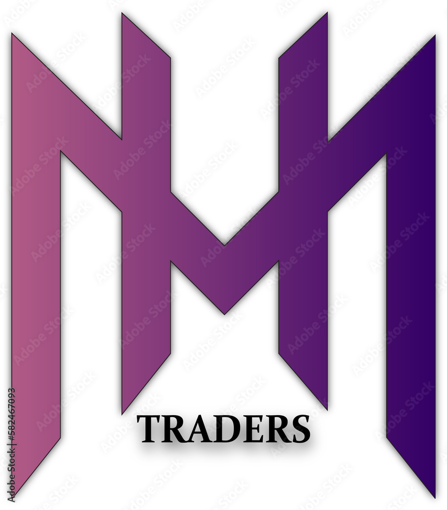 MHlogo , trading logo , letter logo , png ,gradient effect , purple ...