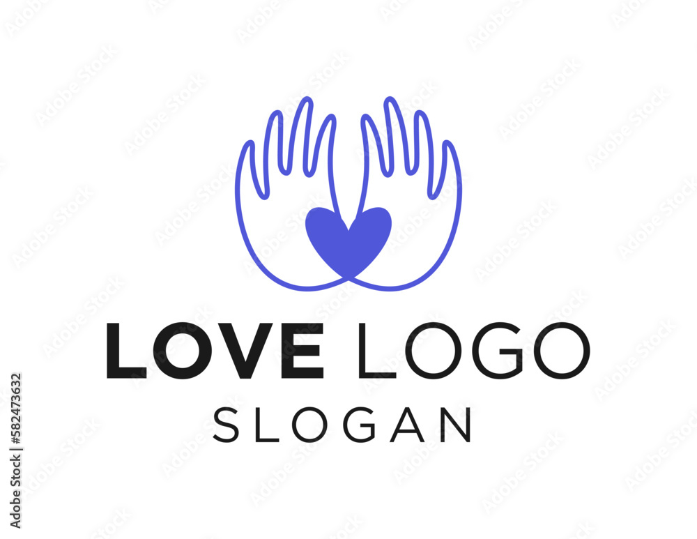 Logo design about Love on a white background. made using the CorelDraw ...