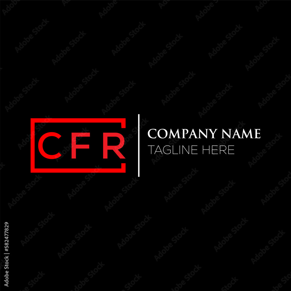 CFR letter logo design on black background. CFR creative initials ...