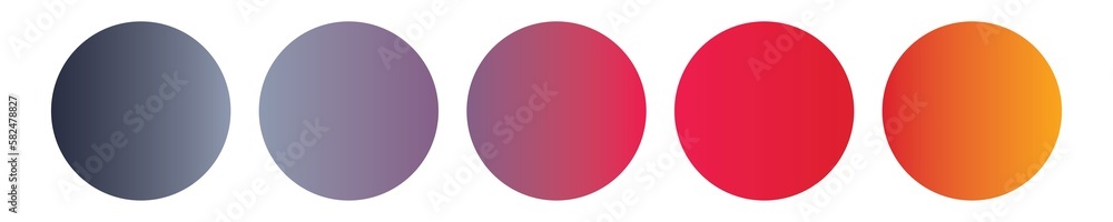 Gradient spheres, Gradient circles, Modern gradients sphere isolated ...