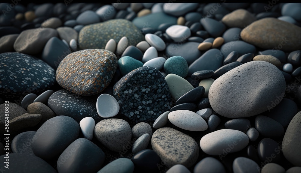 Natural pebbles texture, sea stones moody background, zen, summer ...