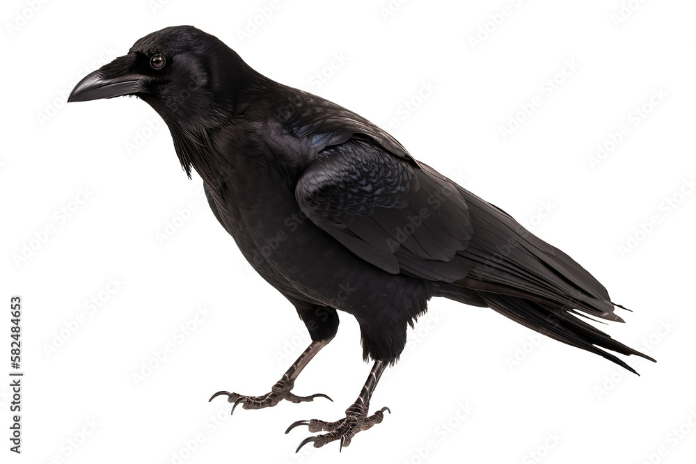 crow png, transparent background - isolated, white background, black ...