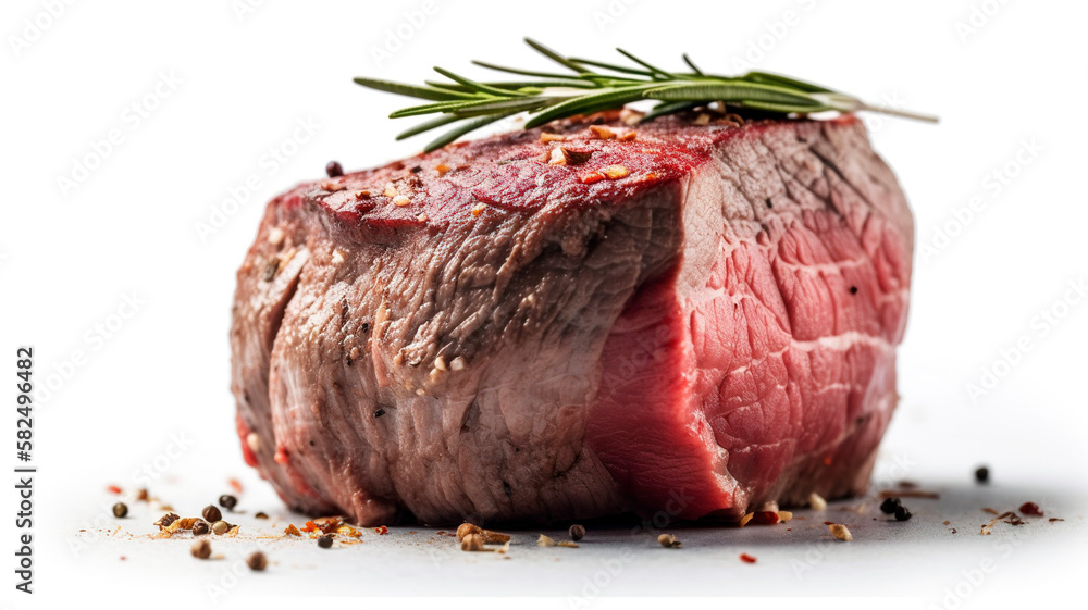 A Meat Lover's Dream: Filet Mignon on a White Background - This photo ...