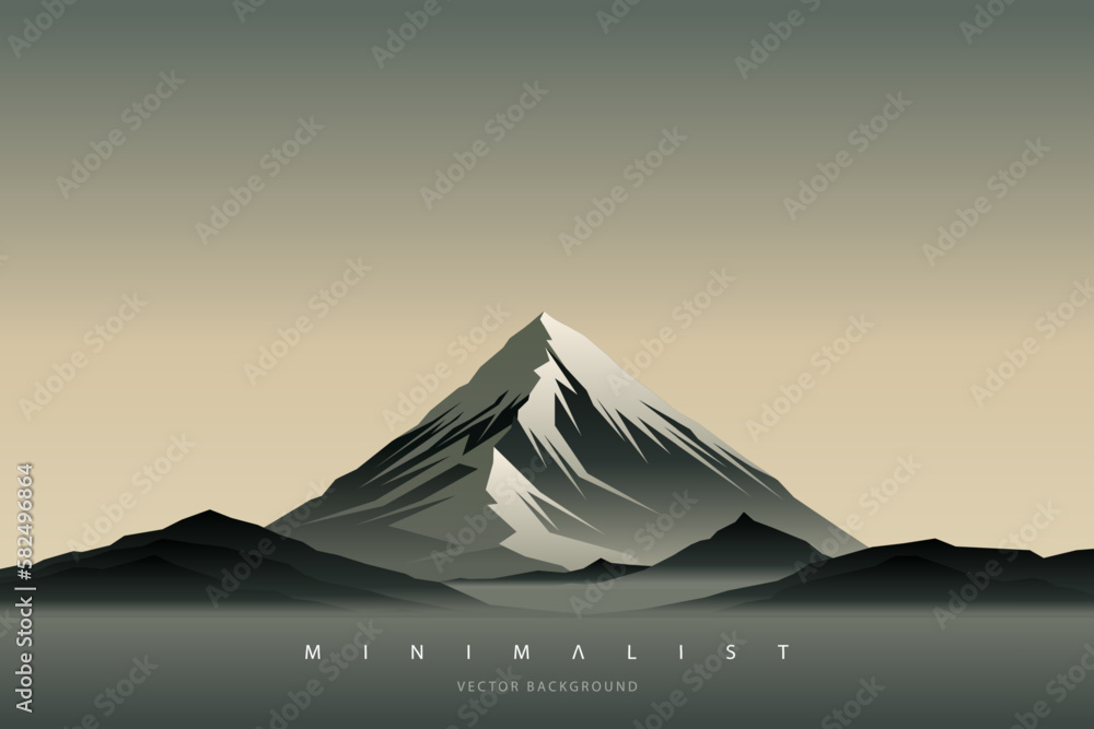 Minimalist landscape abstract background wallpaper. Creative modern ...