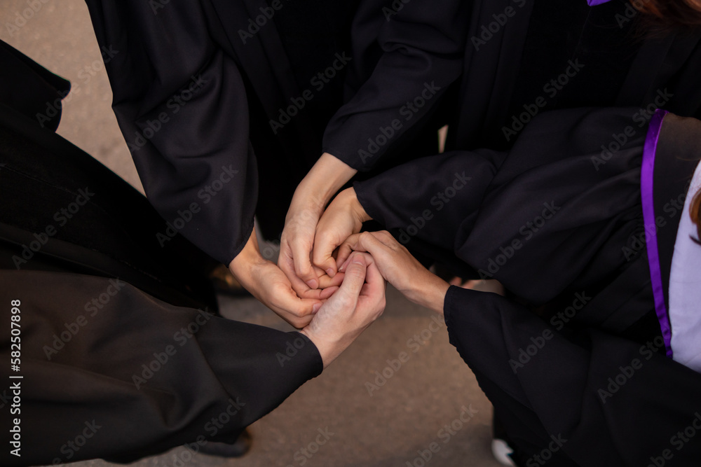 Team that joins hands with each other to symbolize agreement to work be ...