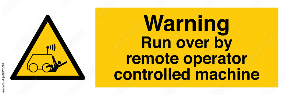 Safety Sign Marking Label Symbol Pictogram Standards Warning Run over ...