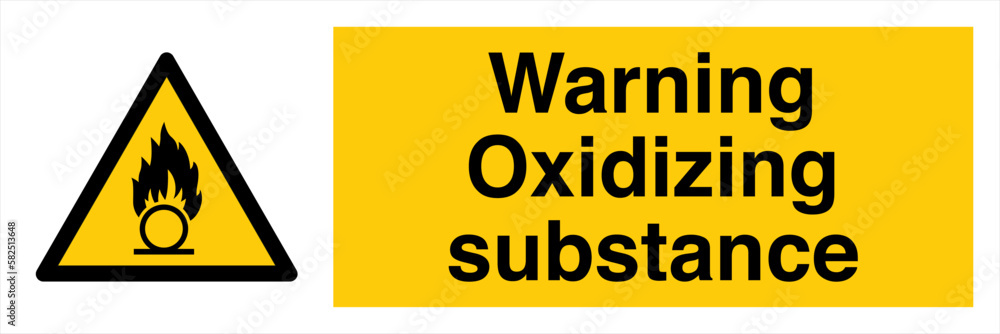 Safety Sign Marking Label Symbol Pictogram Standards Warning Oxidizing ...