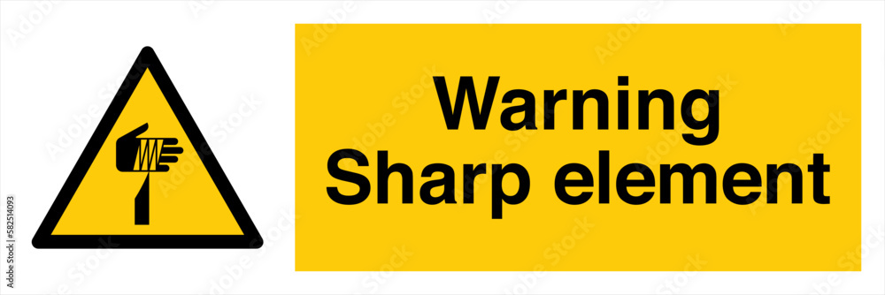 Safety Sign Marking Label Symbol Pictogram Standards Warning Sharp ...
