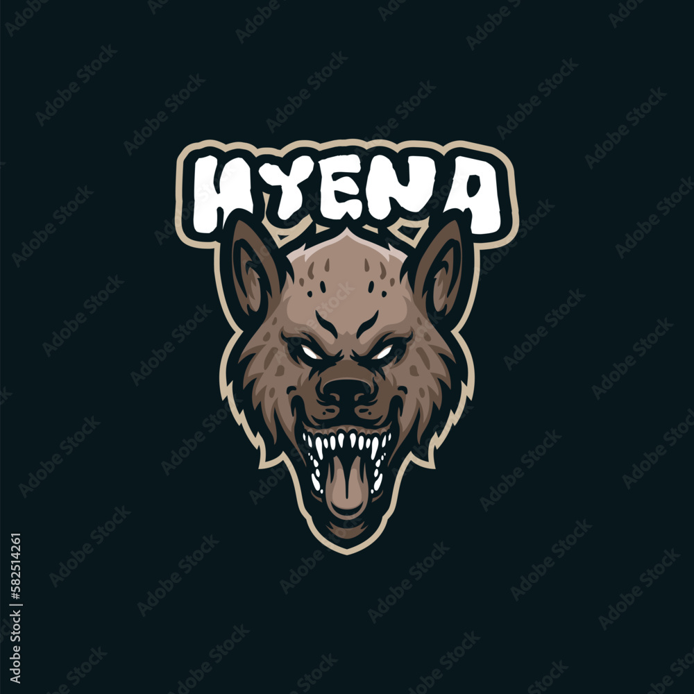 Hyena mascot logo design vector with modern illustration concept style ...