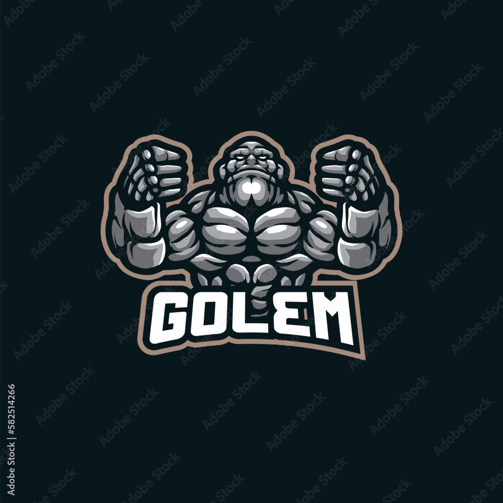 Golem mascot logo design vector with modern illustration concept style ...