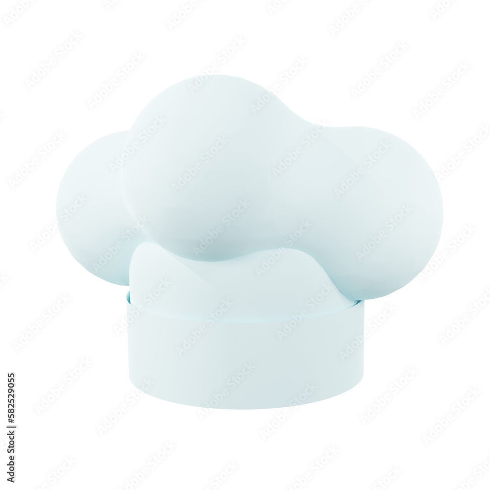 minimal chef hat 3d rendering Stock Illustration | Adobe Stock