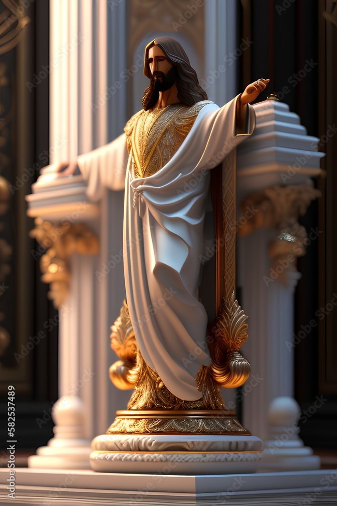 Jesus Christ Statue Stock Illustration | Adobe Stock