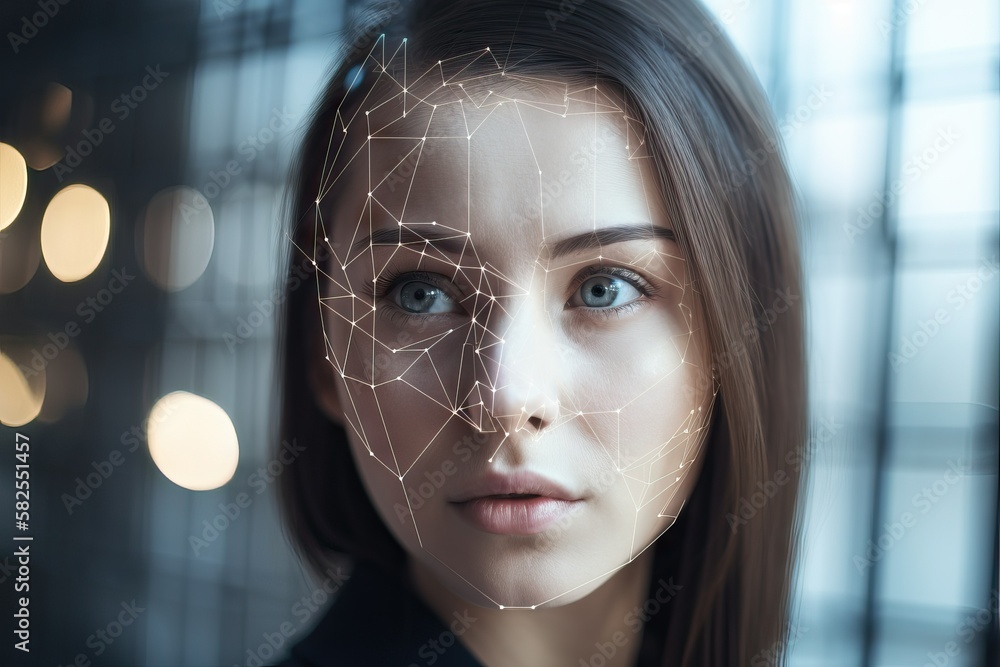 Futuristic AI Woman: The Evolution of AGI in a Digital World, Facial ...