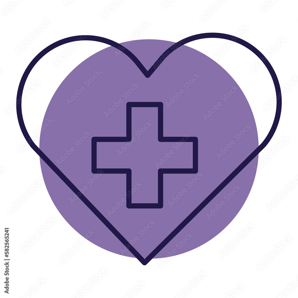 png image heart icon with a cross inside on transparent background ...
