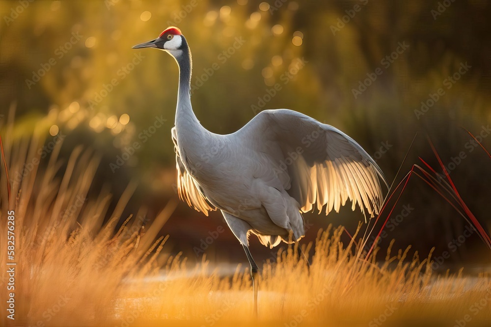 Elegant Brolga Dancing in the Australian Wetlands, created with ...