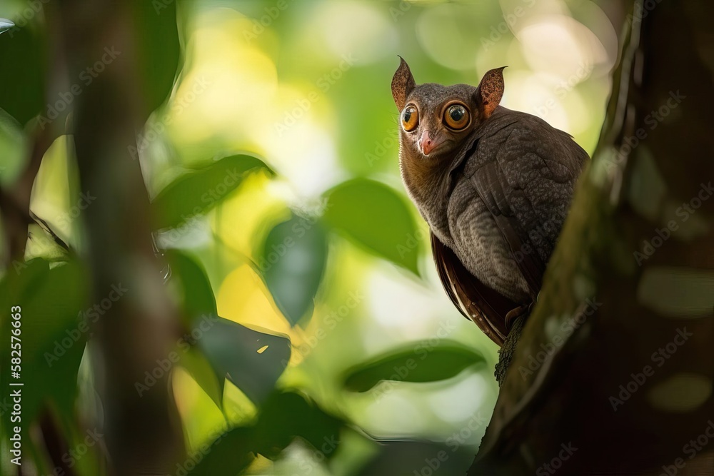 Enigmatic Malayan Colugo, created with Generative AI technology Stock ...