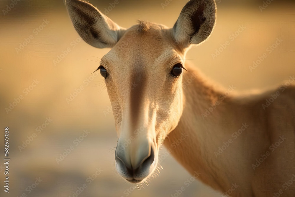 Unique Saiga Antelope Roaming the Eurasian Steppes, created with ...