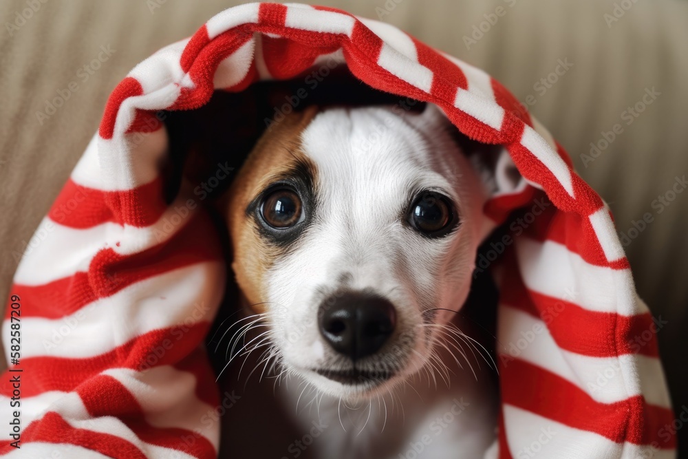 Jack Russell Terrier puppy peering curiously towards the camera while ...