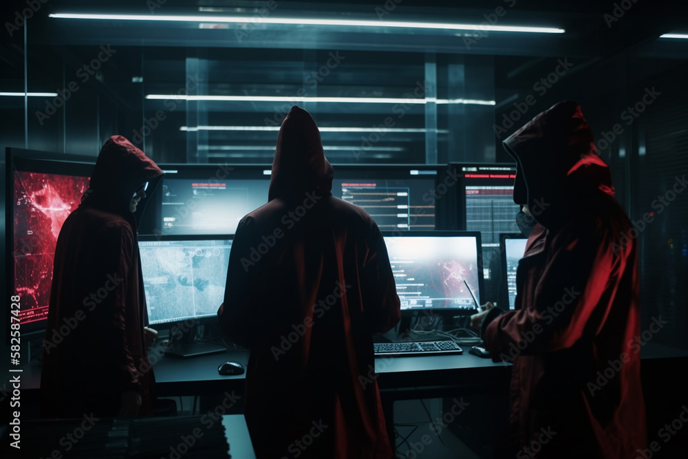 Illustration of a state sponsored threat actor launching an advanced ...