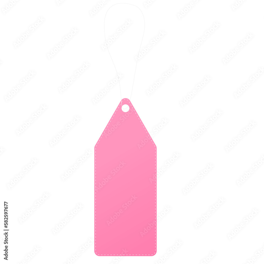 Pink price tag on png transparent background, Vector illustration Stock ...