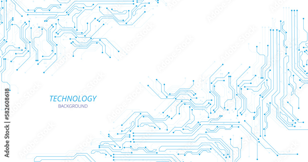 Concept of Technology circuit diagram. High-tech circuit board ...