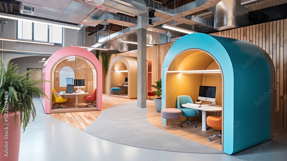 Innovative Workspaces: A Glimpse into the Futuristic, Bright, and ...