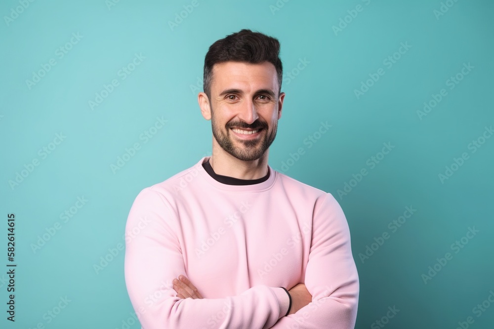 Young american sport coach entrepreneur posing fierce and powerful, is ...