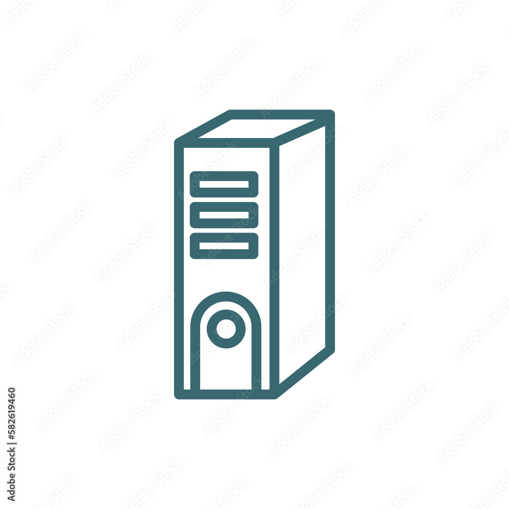 system unit icon. Thin line system unit icon from hardware and ...