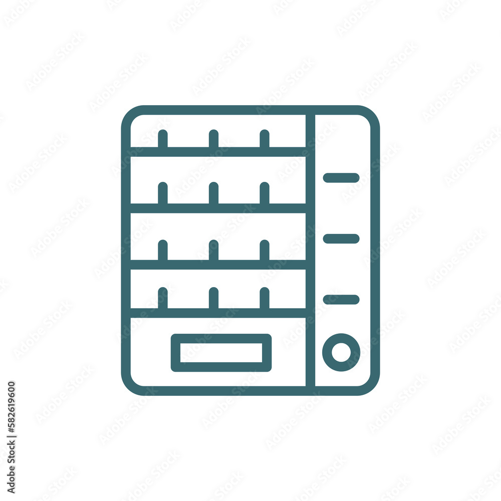 vending machine icon. Thin line vending machine icon from hotel and ...