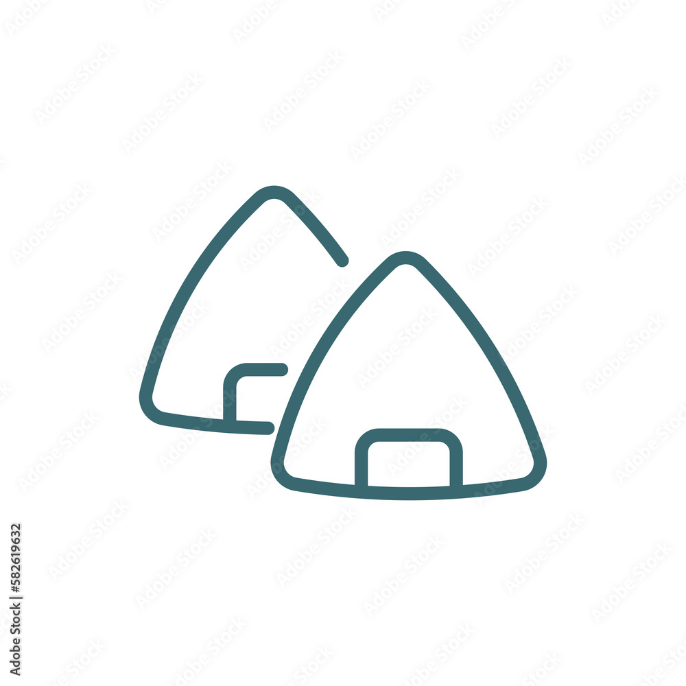 onigiri icon. Thin line onigiri icon from hotel and restaurant ...