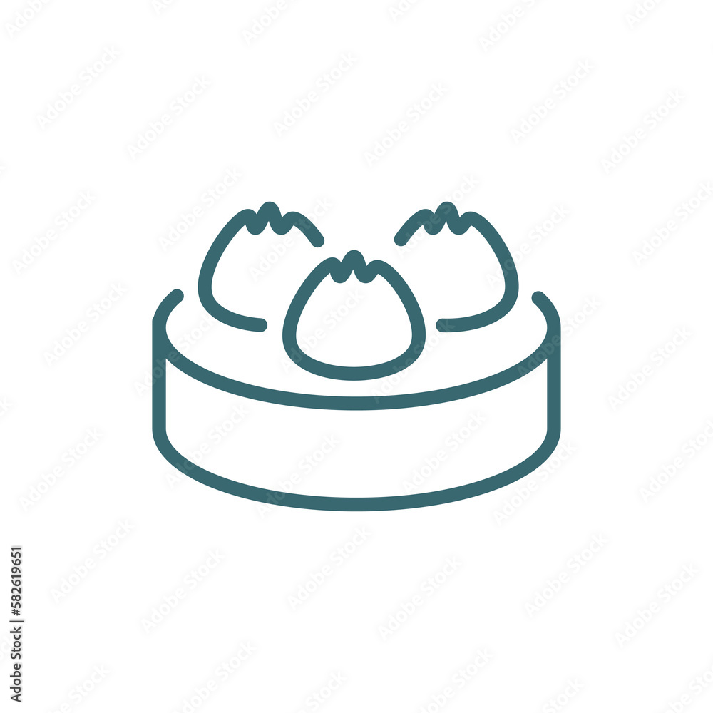 dim sum icon. Thin line dim sum icon from hotel and restaurant ...