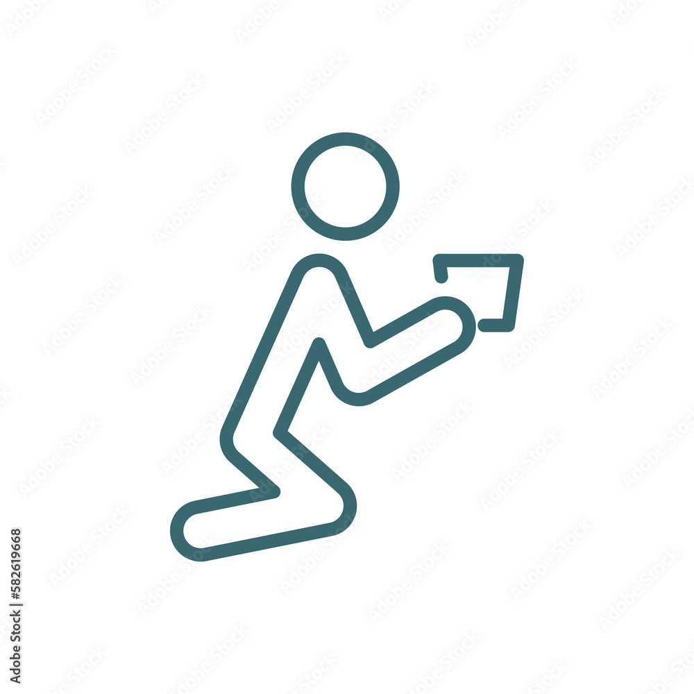 begging icon. Thin line begging icon from humans and behavior ...