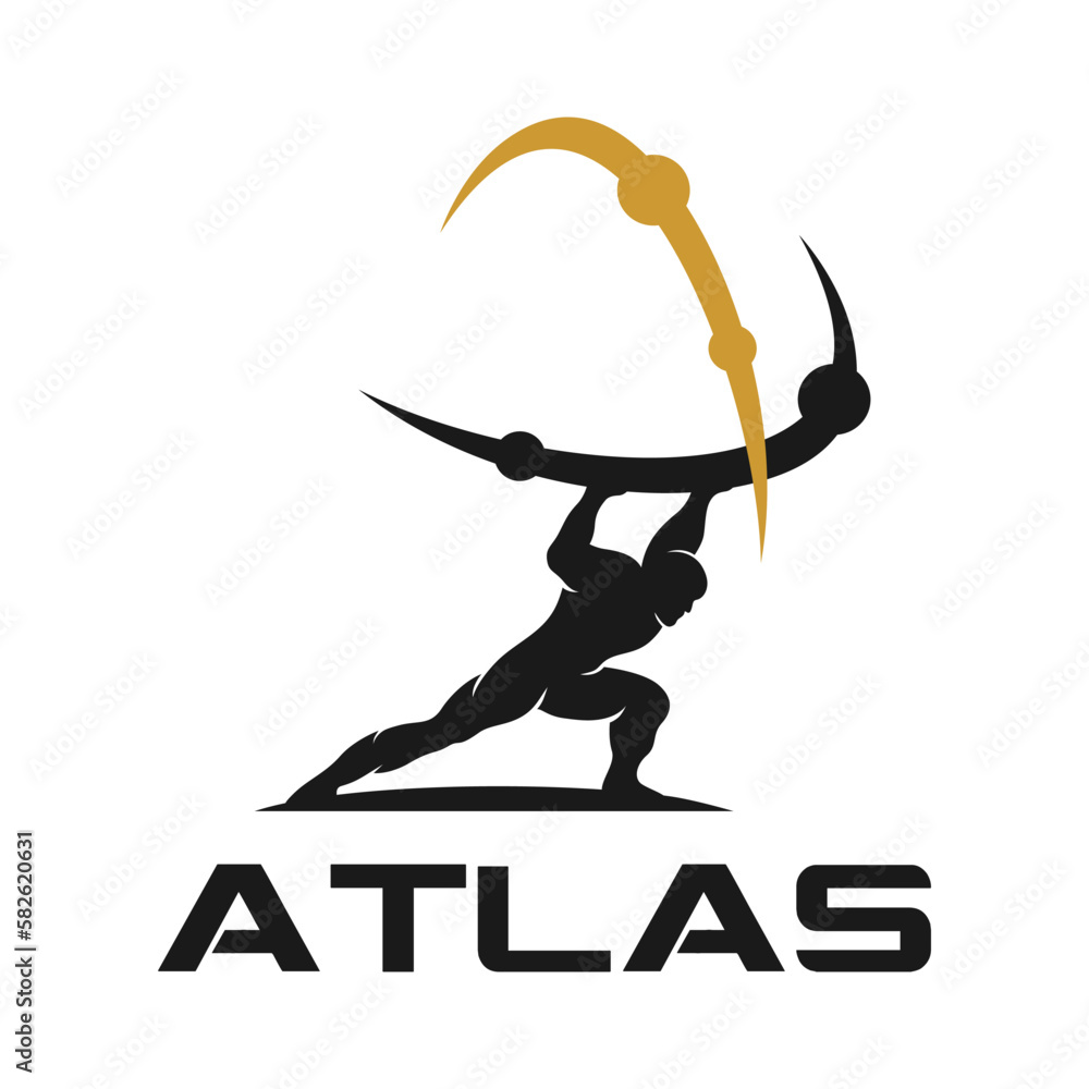 Modern Atlas logo. Vector illustration. Stock Vector | Adobe Stock