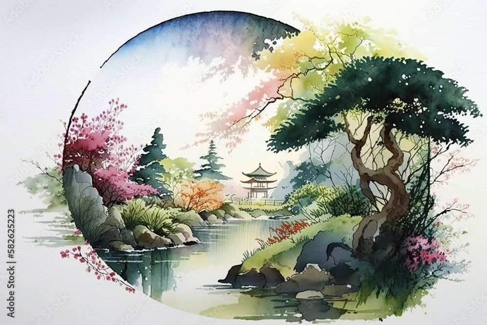 Japanese Watercolor Art