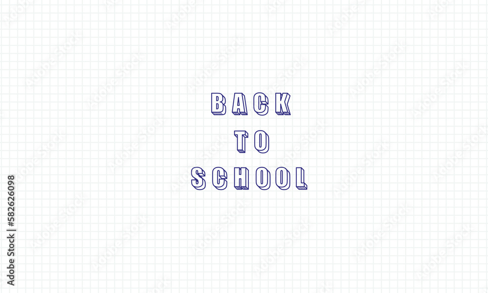 Blank white worksheet exercise book and back to school vector design ...