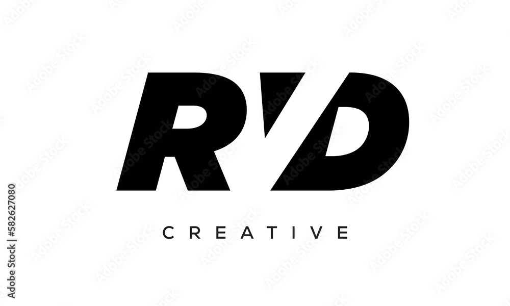 RVD letters negative space logo design. creative typography monogram ...